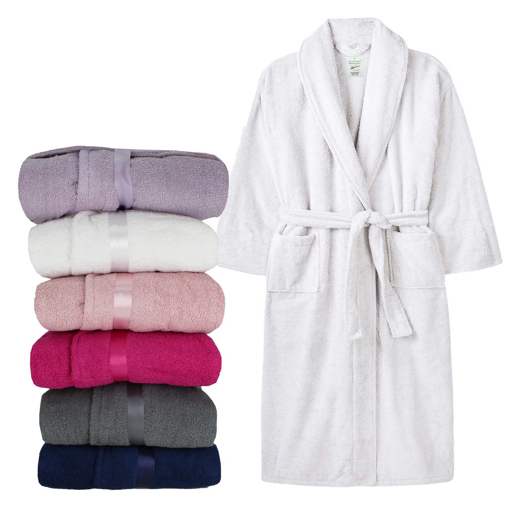 100 Soft Cotton Dressing Gown Luxury Bathrobe Mens Ladies Terry
